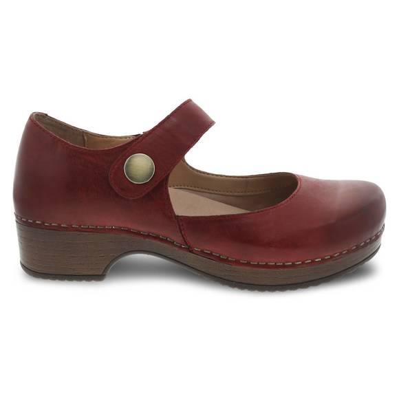 Dansko | Shoes | New Dansko Beatrice Mary Jane Clog Medium Width In Red ...